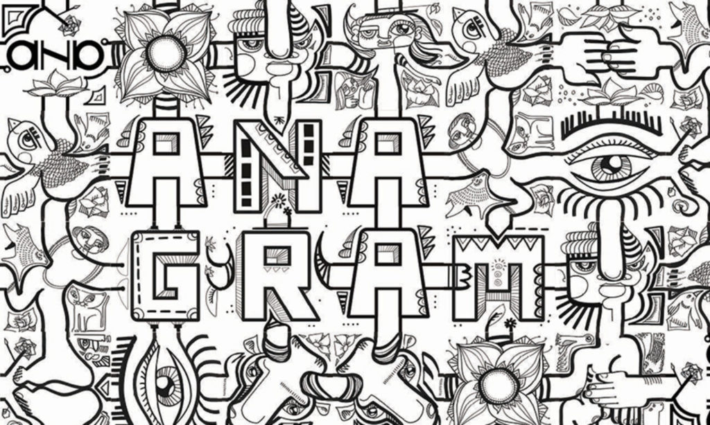 Anagram mosaic. - Mural Tiles and Design Stickers Puzzle by aNa